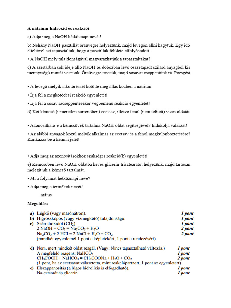 A Nátrium-Hidroxid | PDF