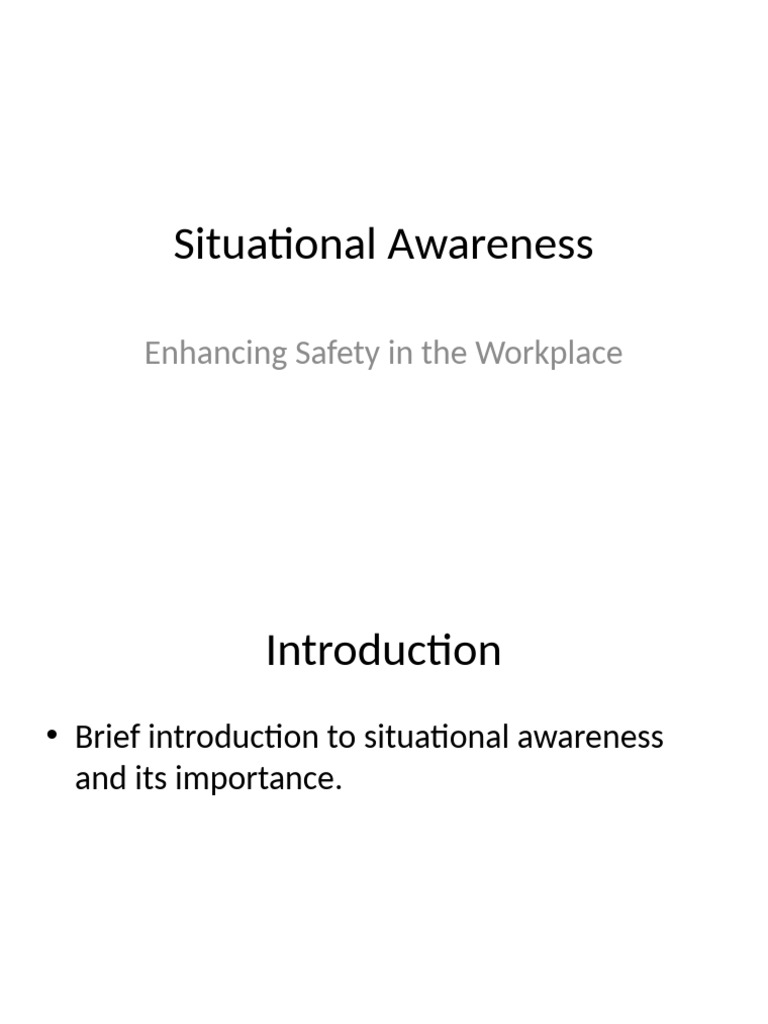Situational Awareness Presentation | PDF