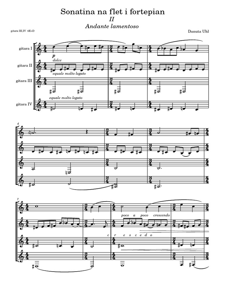 Sonatina Na Flet I Fortepian CZ II | PDF