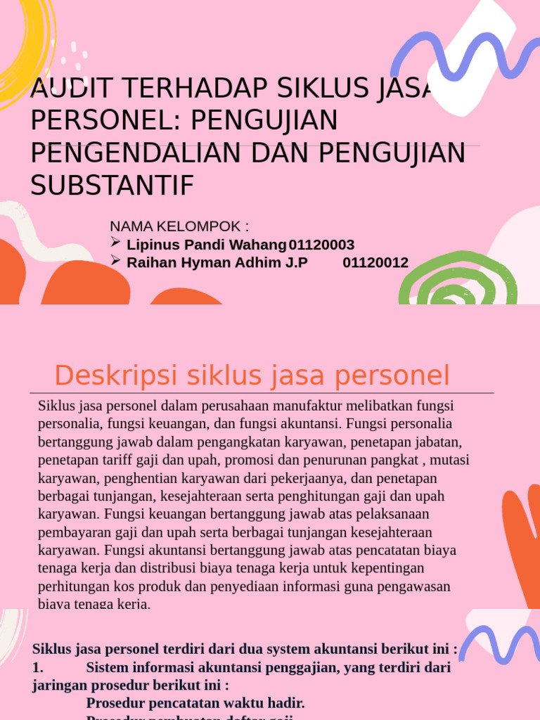 Audit Terhadap Siklus Jasa Personel Pengujian Pengendalian Dan ...