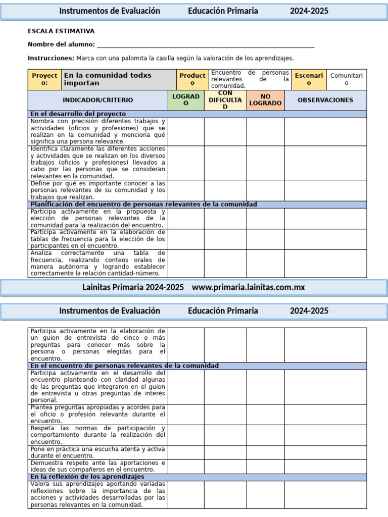 1øejanmayo Instrumentos de Evaluaci N (2024-2025) | PDF | Medición | Caso de carta