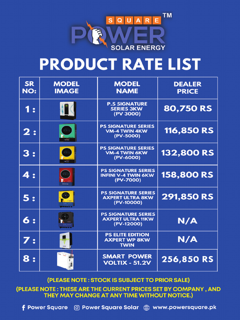 Dealer Price Power Square | PDF