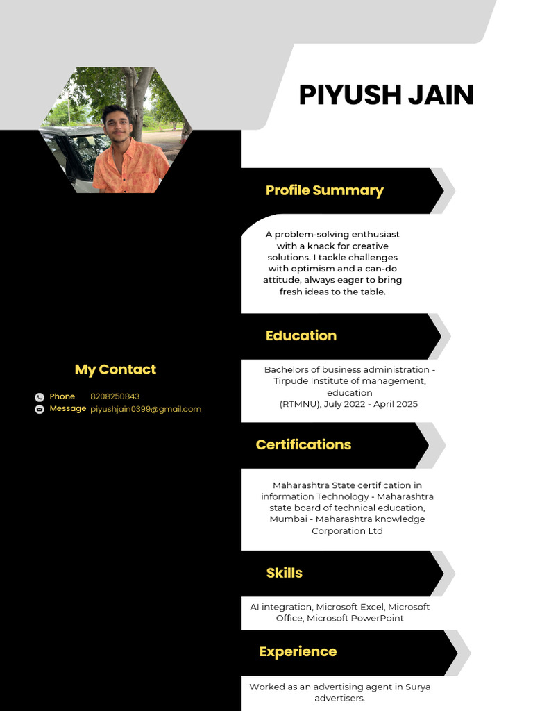 Creative Problem Solver and MBA Student | PDF