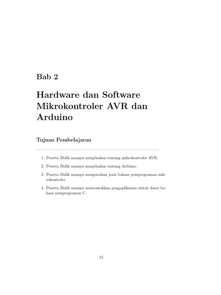 MODUL-2 Hardware dan Software Mikrokontroler AVR dan Arduino | PDF