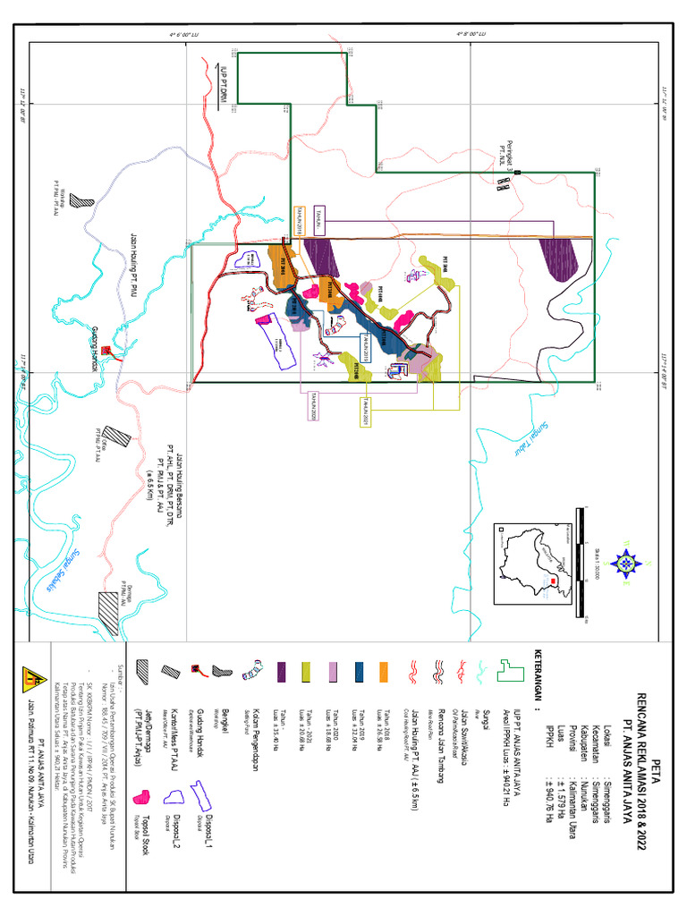 Peta Rencana Reklamasi 2018 - 2022 | PDF