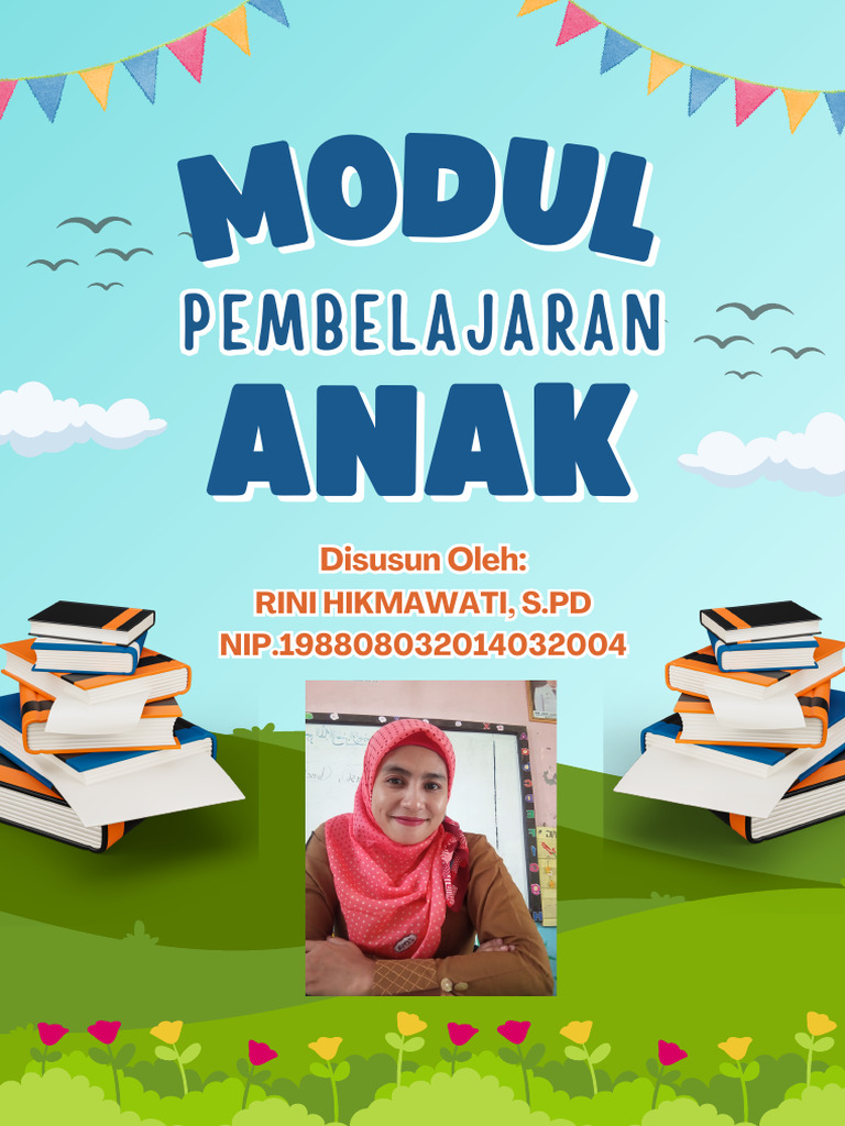 Biru Warna Warni Ilustratif Sampul Modul Pembelajaran Anak Dokumen A4 | PDF