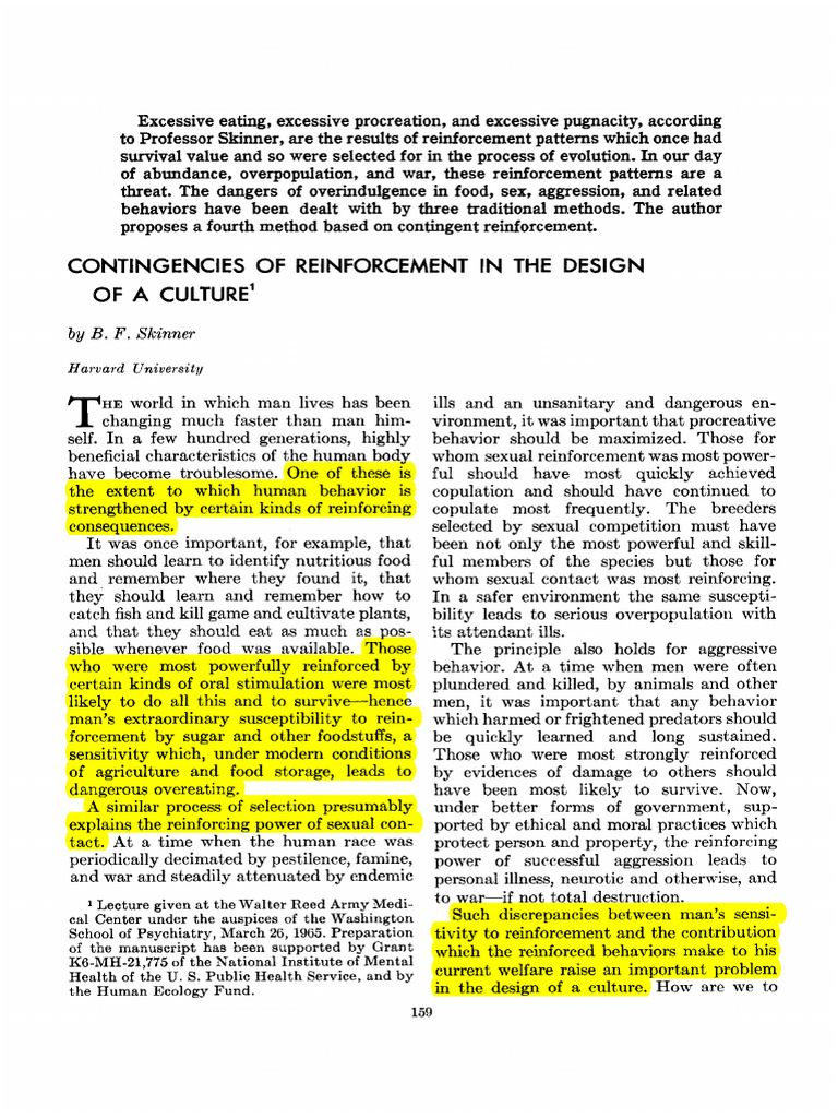 Reinforcement Patterns and Cultural Design | PDF | Reinforcement | Smoking