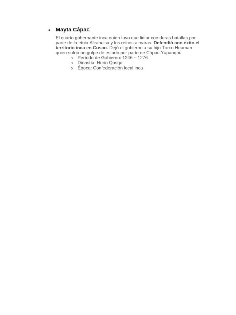 Mayta Cápac | PDF