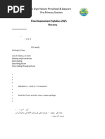 Class Nursery Syllabus - 2018-19 PDF | PDF | Preschool