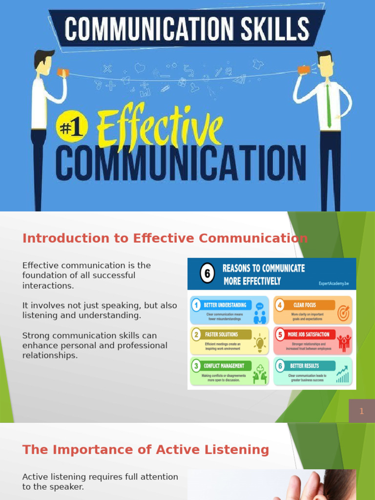 Effective Communication Skills | PDF | Communication | Psychological Concepts