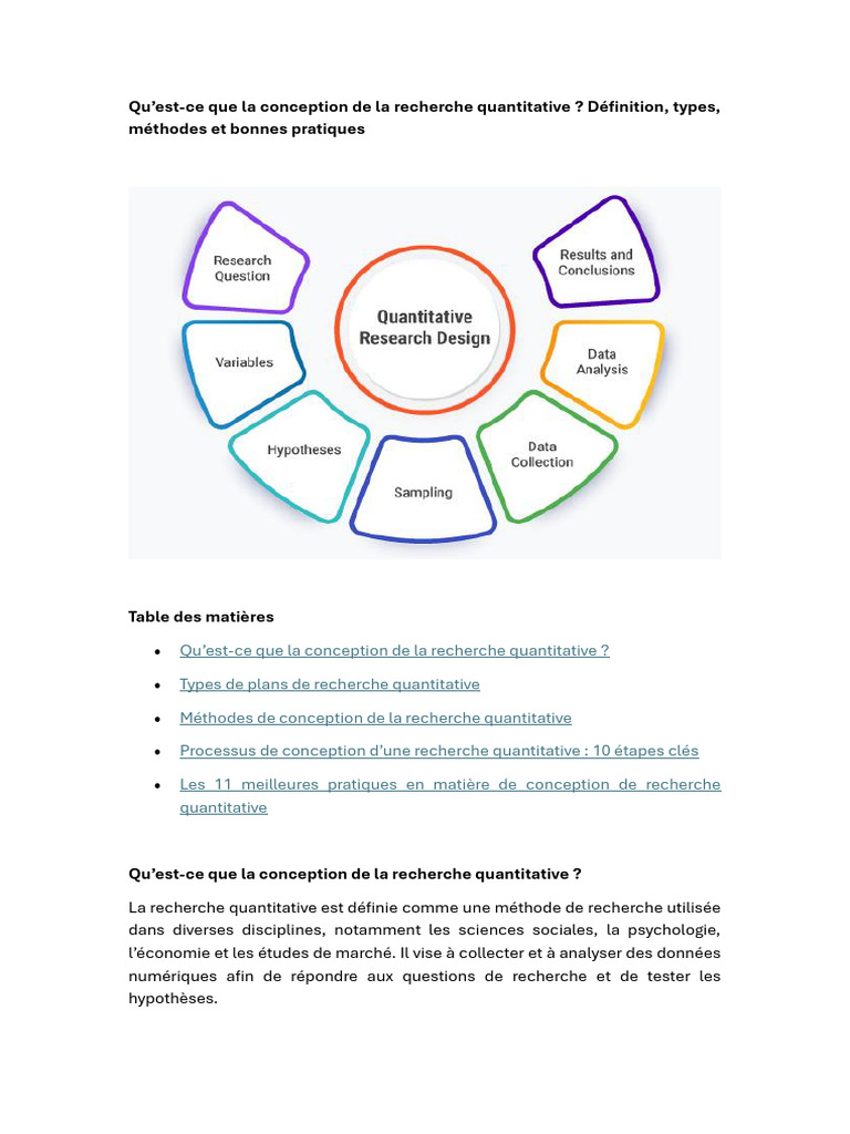 Conception de la recherche quantitative | PDF | Statistiques ...