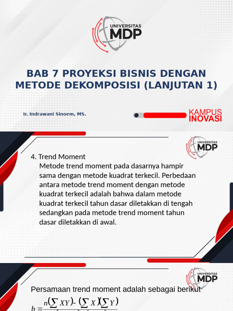 Proyeksi Bisnis Dengan Metode Dekomposisi Lanjutan | PDF