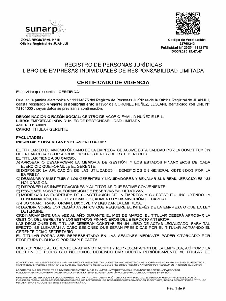 Vigencia de Poder | PDF