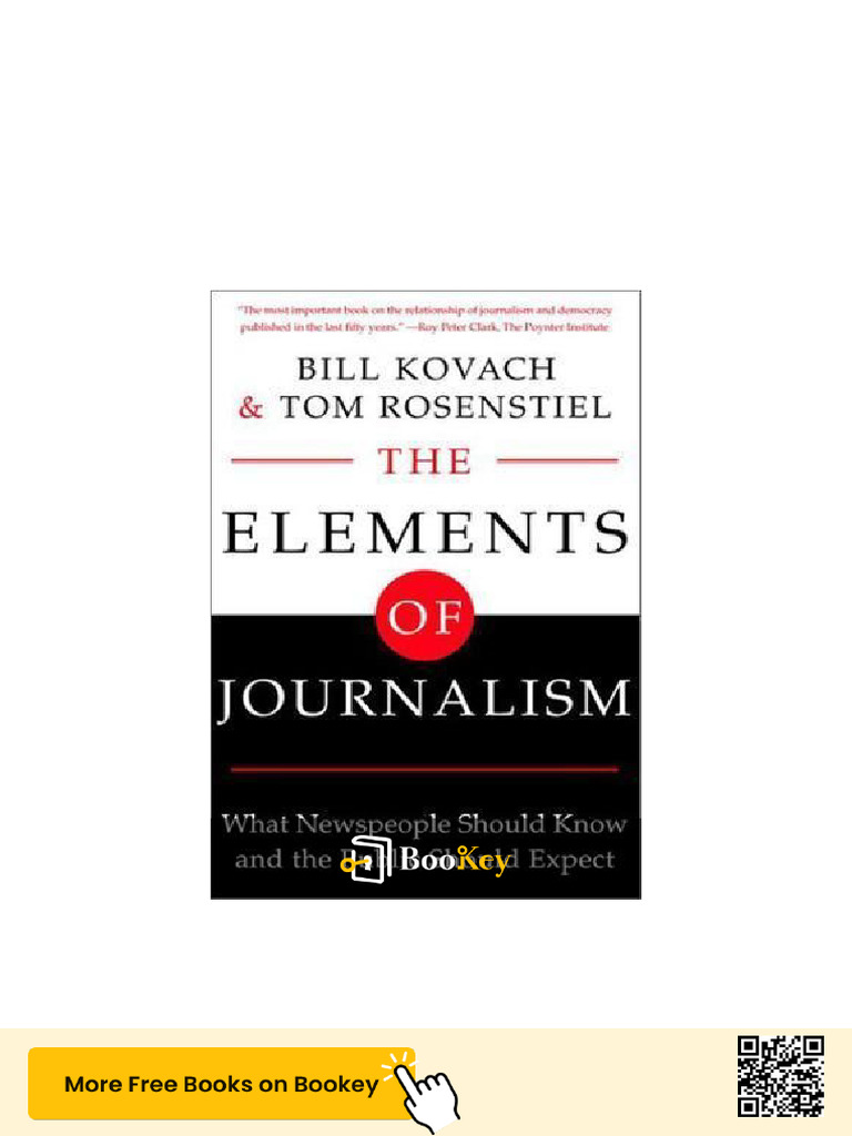 The Elements of Journalism PDF (Kovach 2007) | PDF | Journalism ...