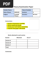Printable Soccer Score Sheet Template | PDF