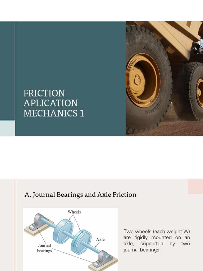 Journal Bearings and Axle Friction Analysis | PDF | Friction | Force