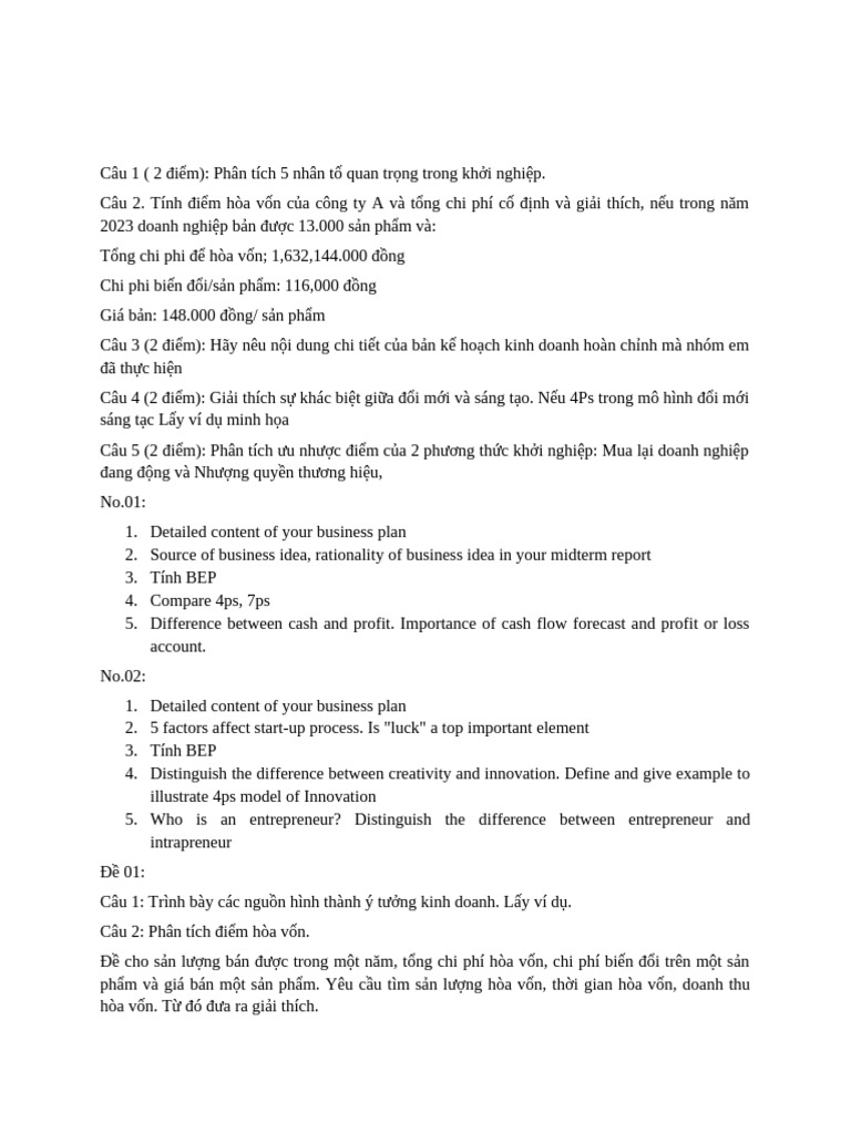 Đề Thi CK 27 - 12 - 2023 | PDF