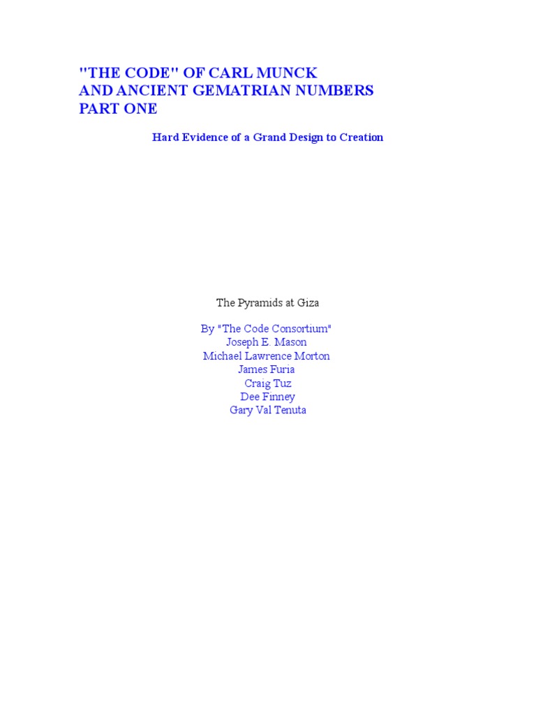 Carl Munck - The Code | PDF | Longitude | Pi