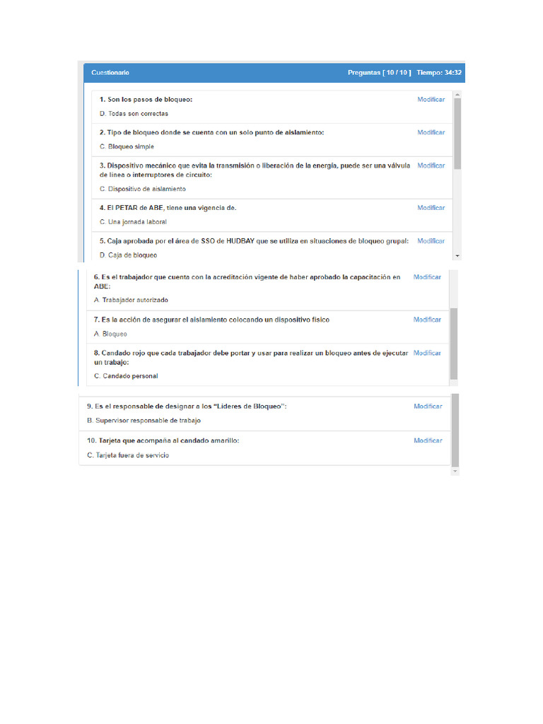Examen Bloqueo | PDF