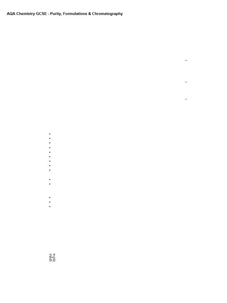 AQA Chemistry GCSE: Chromatography Guide | PDF | Solubility | Solvent