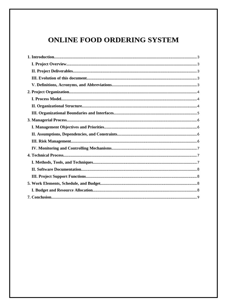 Online Food Ordering System - SPMP | PDF | Unit Testing | Agile ...