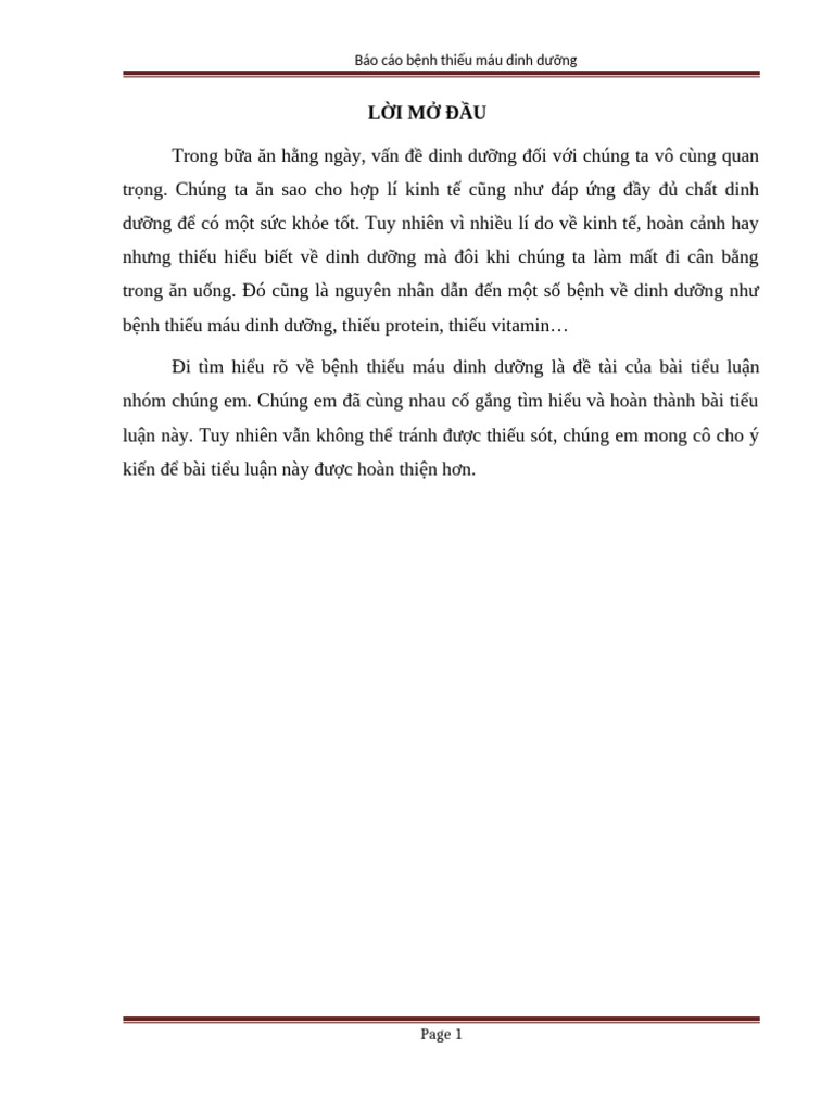 BCAO DINH DƯỠNG | PDF