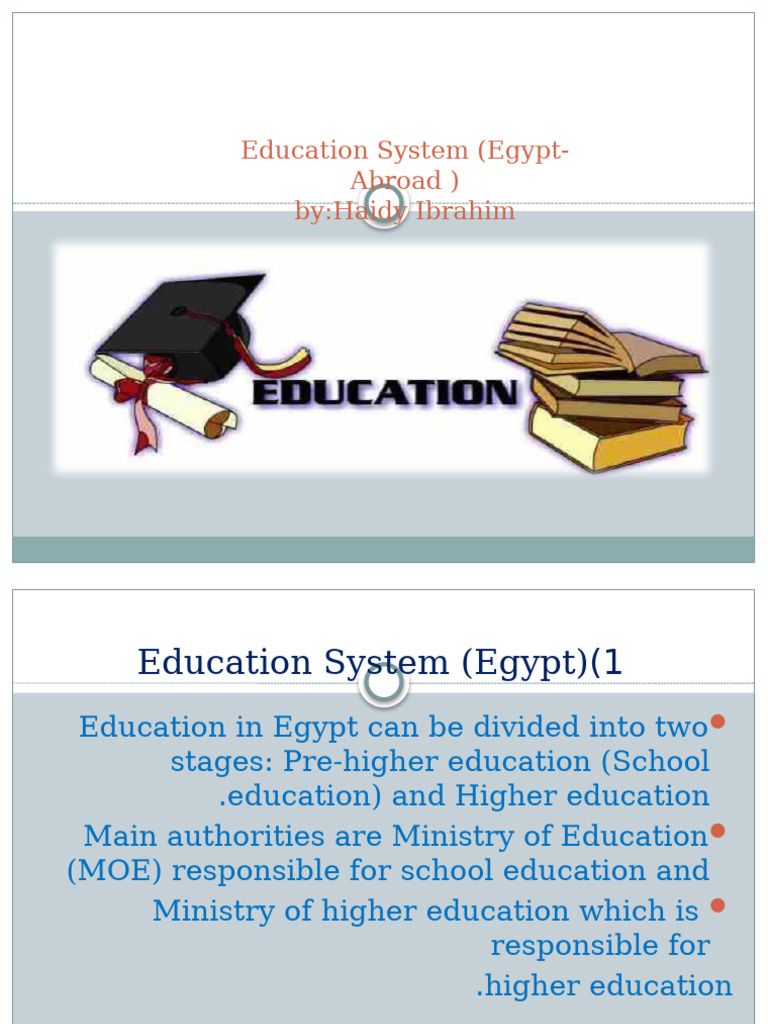 Education System (Egypt-Abroad) | PDF | Educational Stages