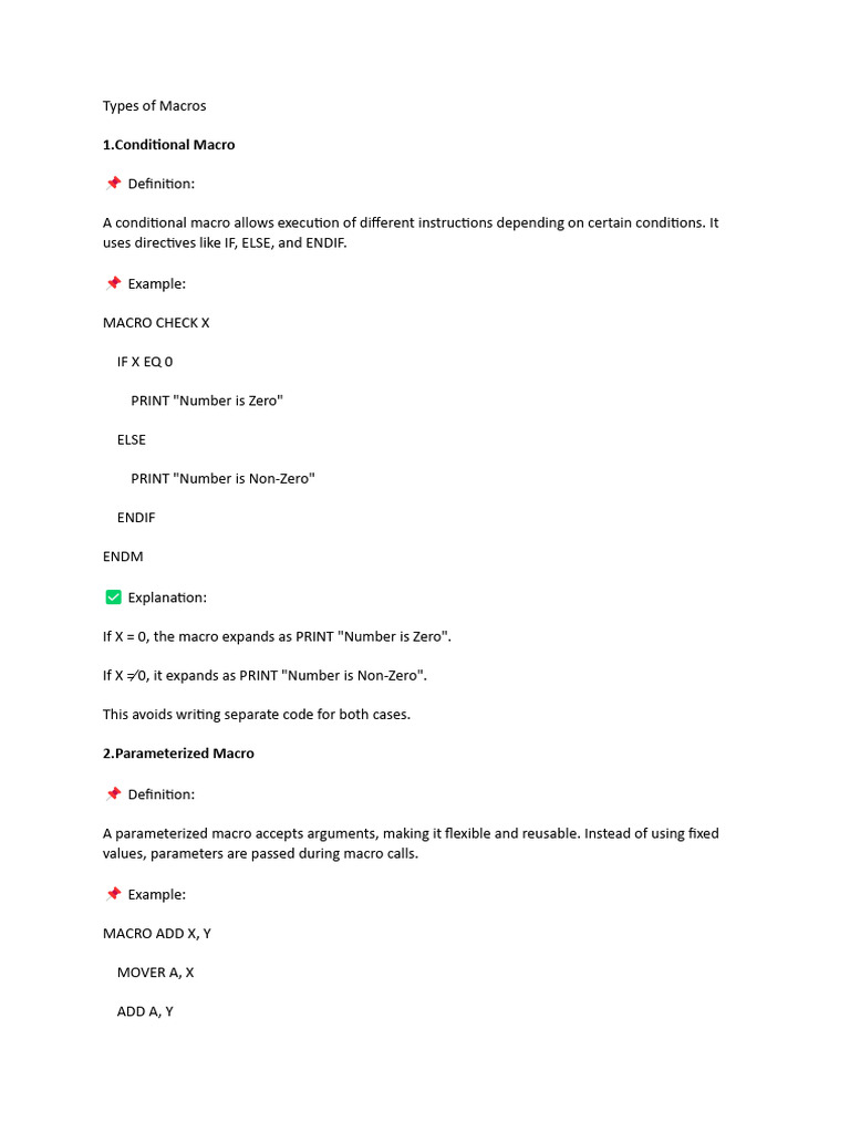 Features of Macro | PDF