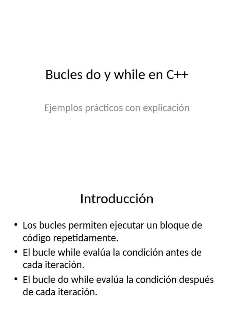 Bucles Do While CPP Con Condiciones | PDF