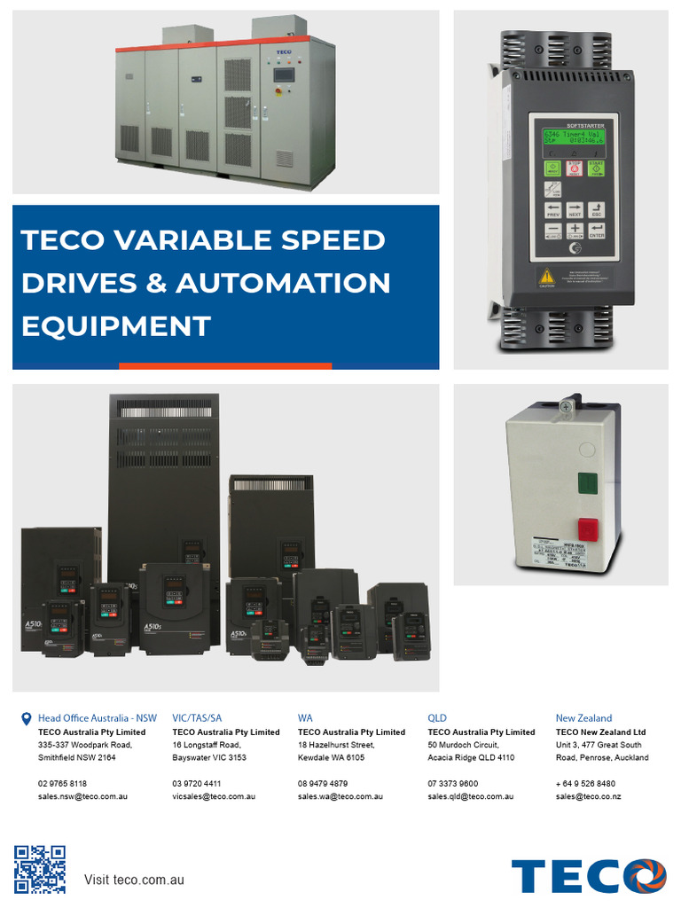 TECO Variable Speed Drive Overview | PDF | Automation | Electrical ...