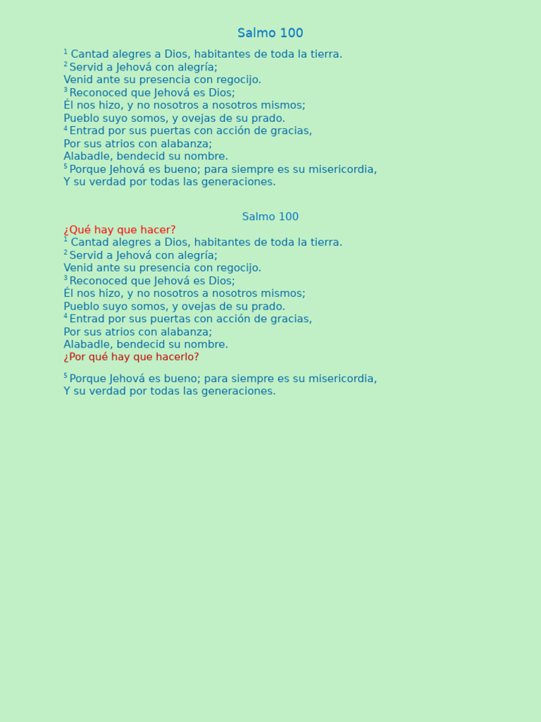 Salmo 100 | PDF