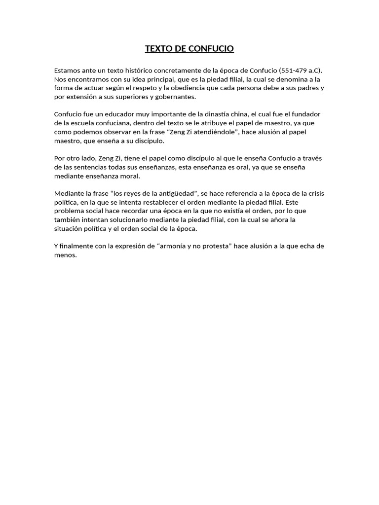 Texto de Confucio | PDF