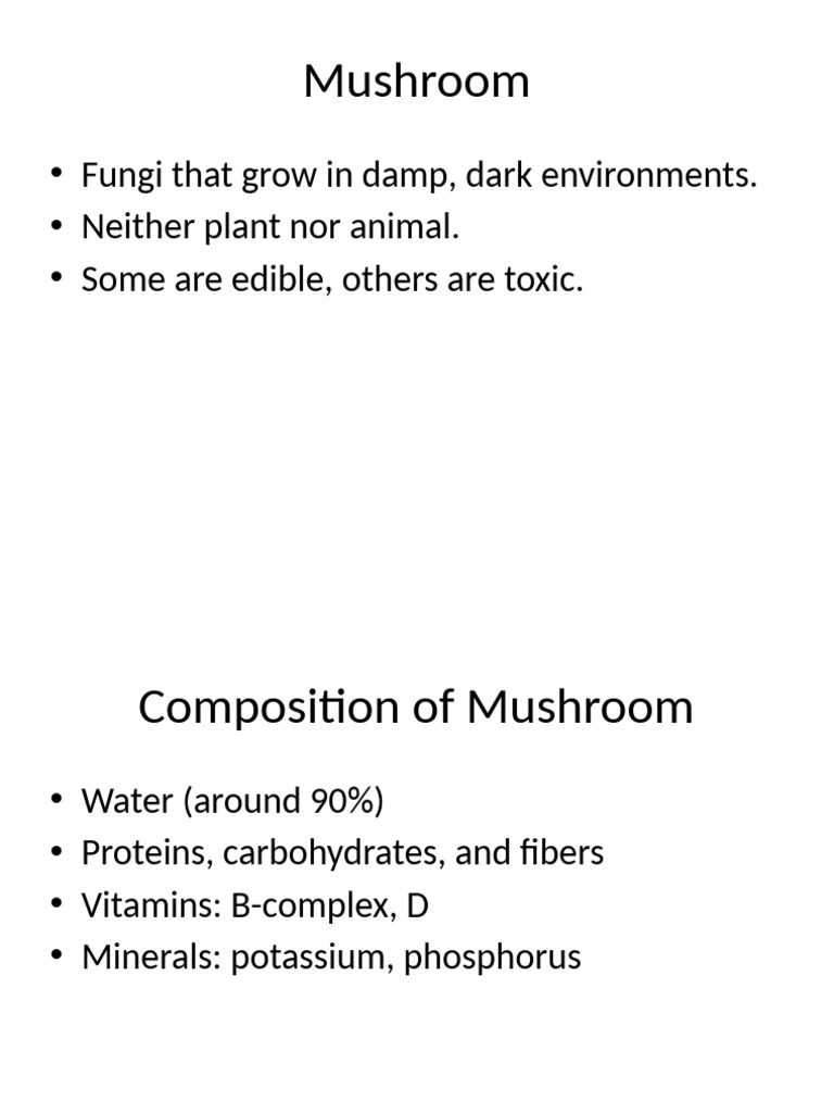 Mushroom Presentation by Bhawana Updated | PDF