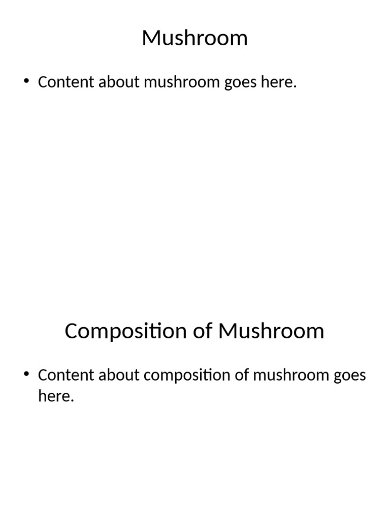 Mushroom Presentation by Bhawana | PDF