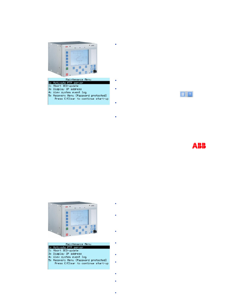 630 Series IED Maintenance Guide | PDF | Booting | Computer Engineering