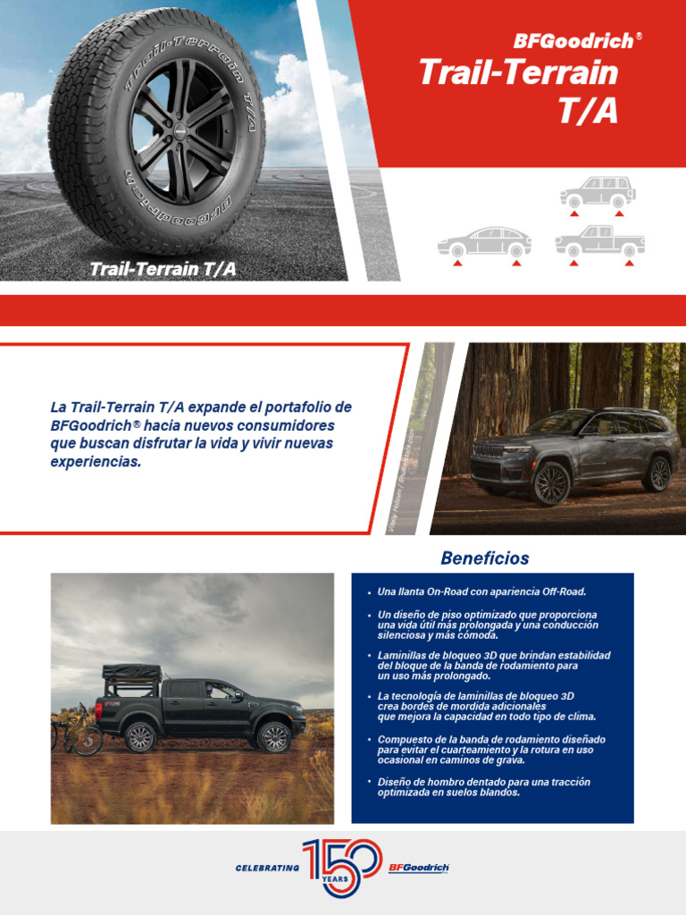 BFGoodrich Trail-Terrain T/A: Características | PDF | Máquinas | Bienes ...
