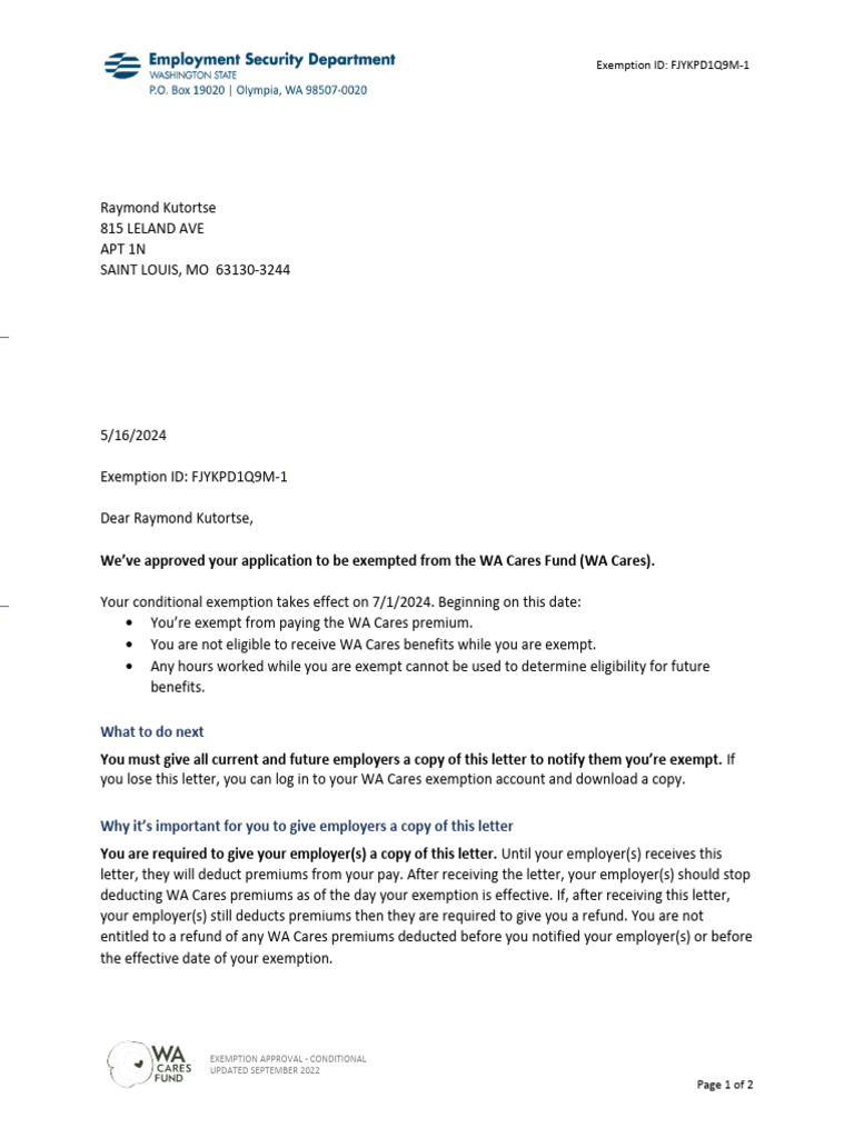 Conditional Employee Exemption 5162024 | PDF | Employment