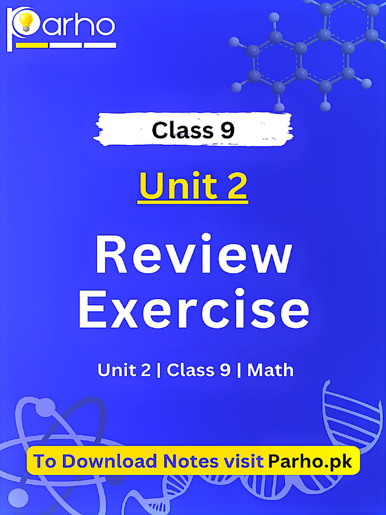 9th Math Unit 2 Review Exercise | PDF