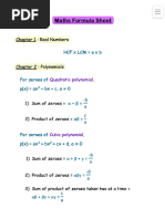 Class 10 CBSE Math Chapterwise Formulas Complete | PDF | Mathematics ...