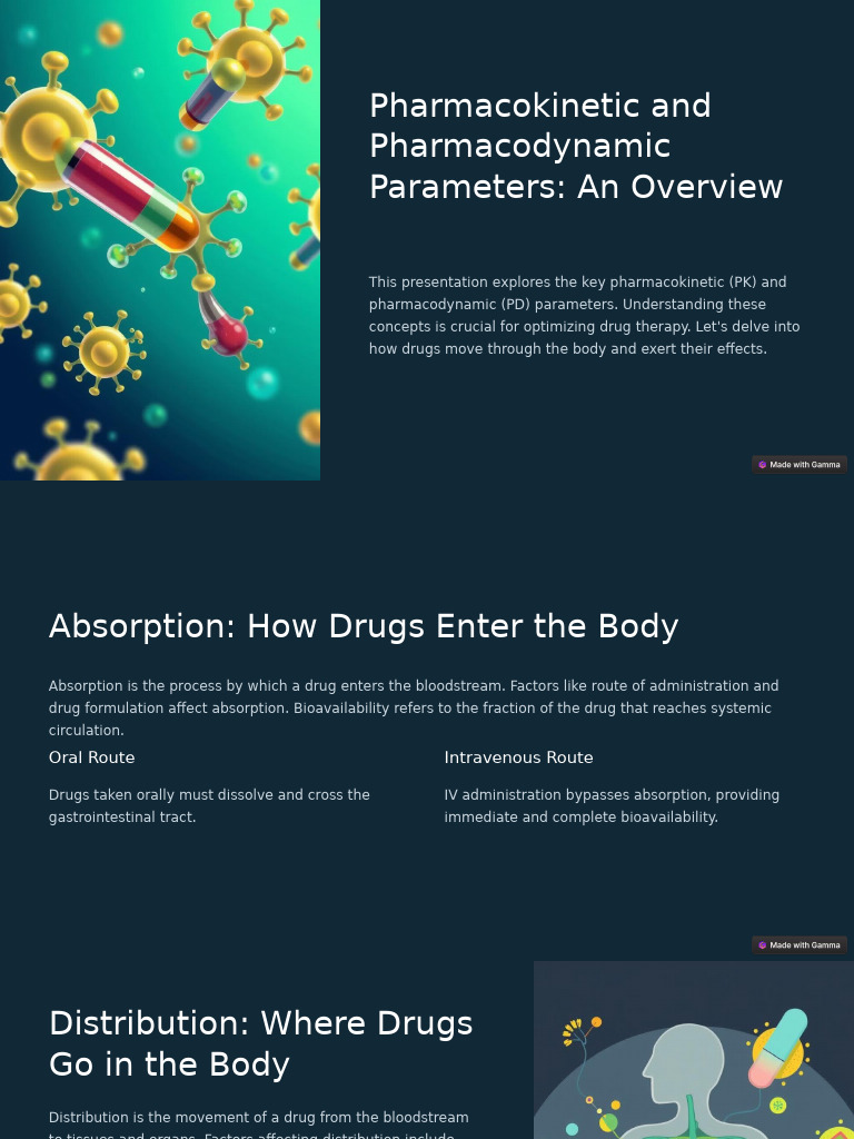 Pharmacokinetic and Pharmacodynamic Parameters An Overview | PDF ...