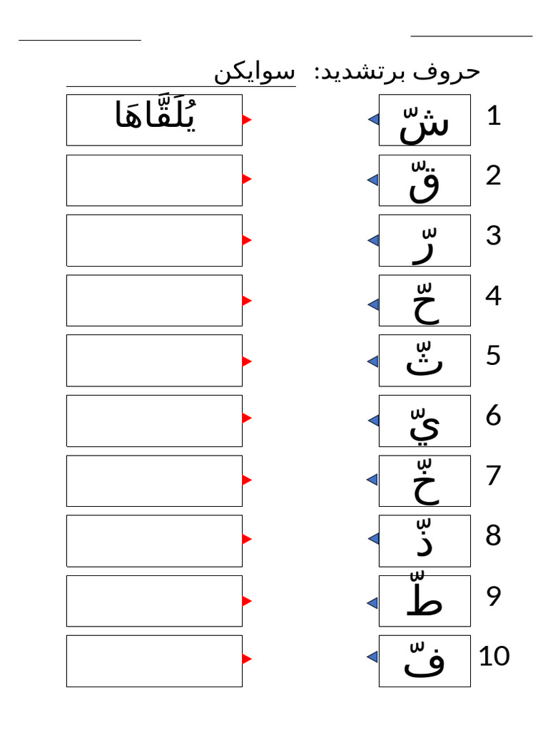 Huruf Bertasydid Tahun 1 | PDF