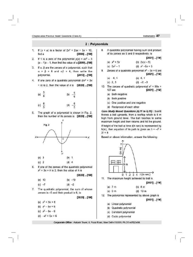Polynomial PDF Pyq | PDF