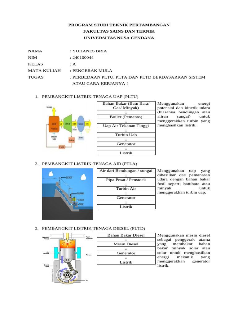 Tugas Penggerak Mula - Yohanes Bria - 2406100044 | PDF