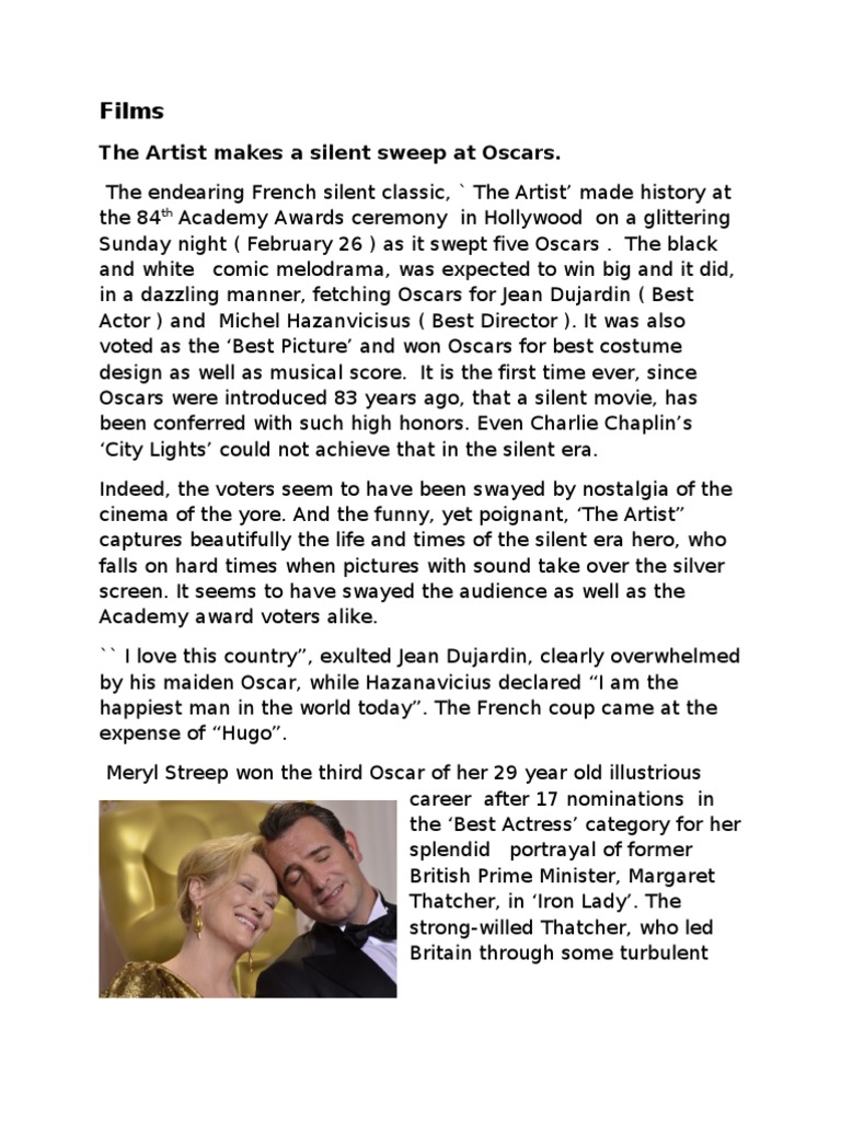 Sweeping The Oscars | PDF | Academy Awards | Meryl Streep