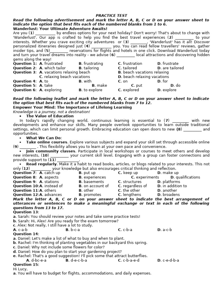 DA IN PRACTICE TEST-ĐỀ 03- HS | PDF | Air Pollution | Pollution