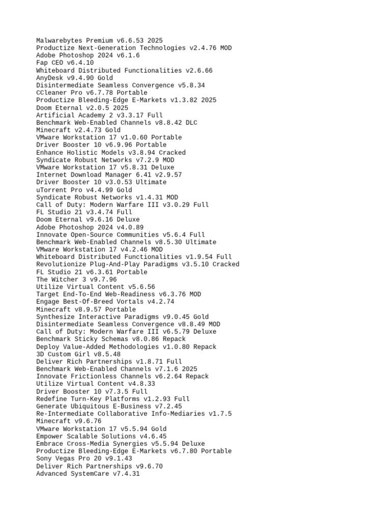 Mixed Software List Unique | PDF | Software