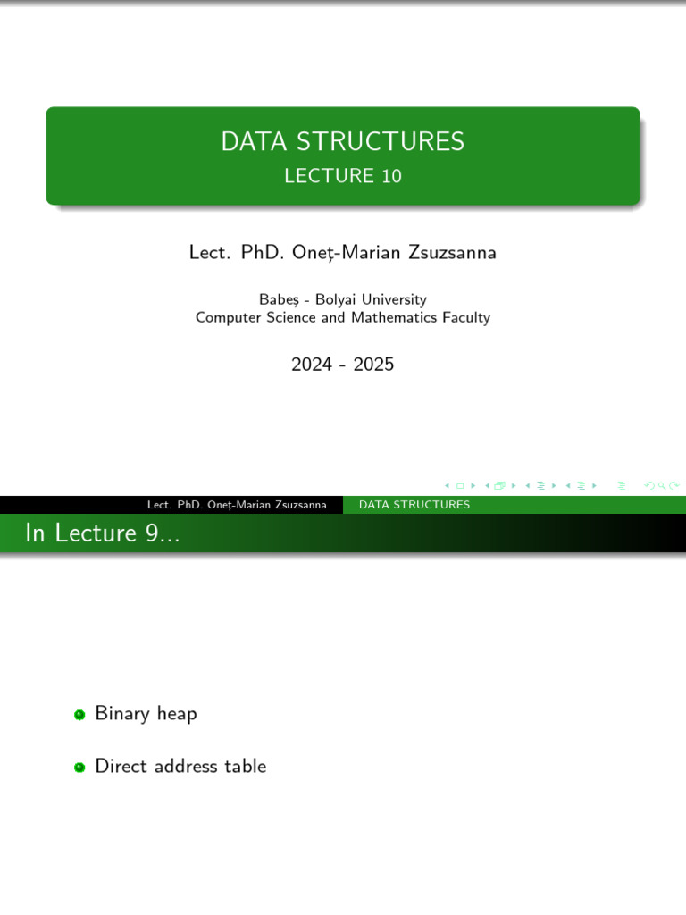 Lecture 10 | PDF | Mathematics | Algorithms And Data Structures