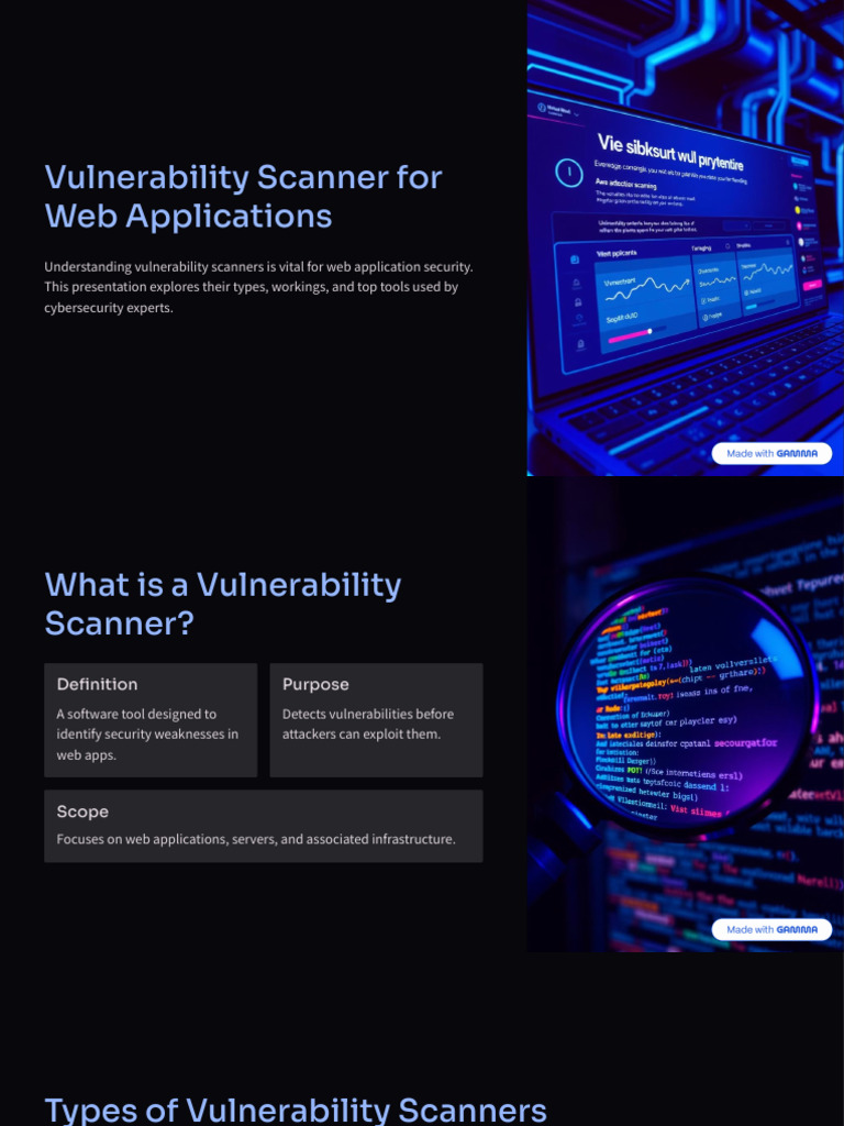 Vulnerability Scanner For Web Applications | PDF | Security | Computer ...