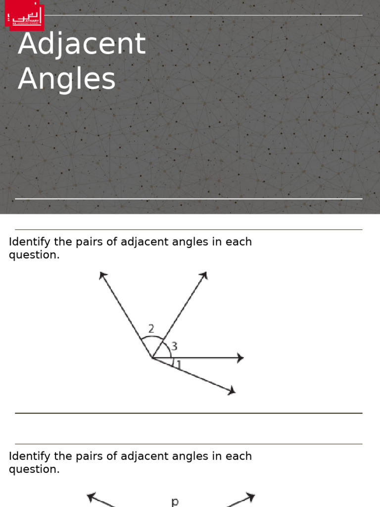 Adjacent Angles | PDF