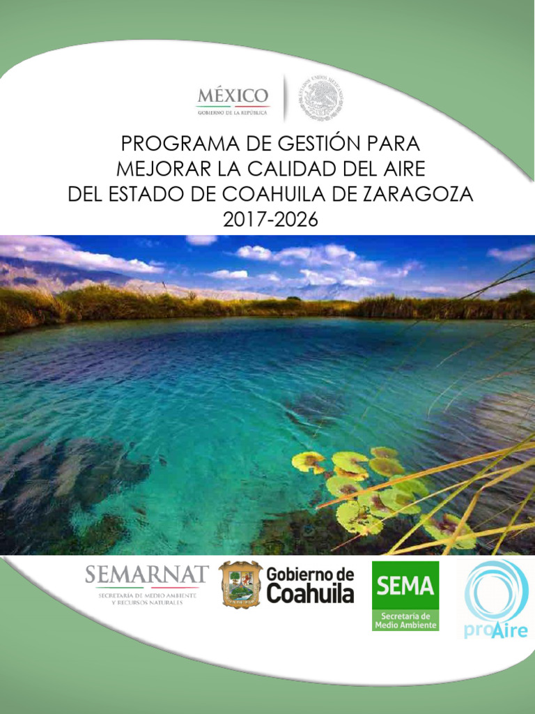 ProAire Coahuila | PDF | La contaminación del aire | Contaminación